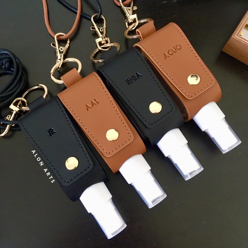 PERSONALIZED Alcohol Holder Leather Keychain & Lanyard | Shopee Philippines