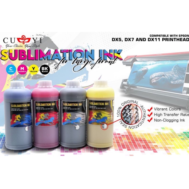 SUBLIMATION INK CUYI FOR LARGE FORMAT 1Liter/1000ml ( DX5,DX7XDX11 ...