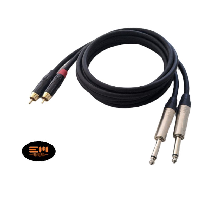 EM PL Mono to RCA Cable (1pair) Heavy Duty Guaranteed Quality | Shopee ...