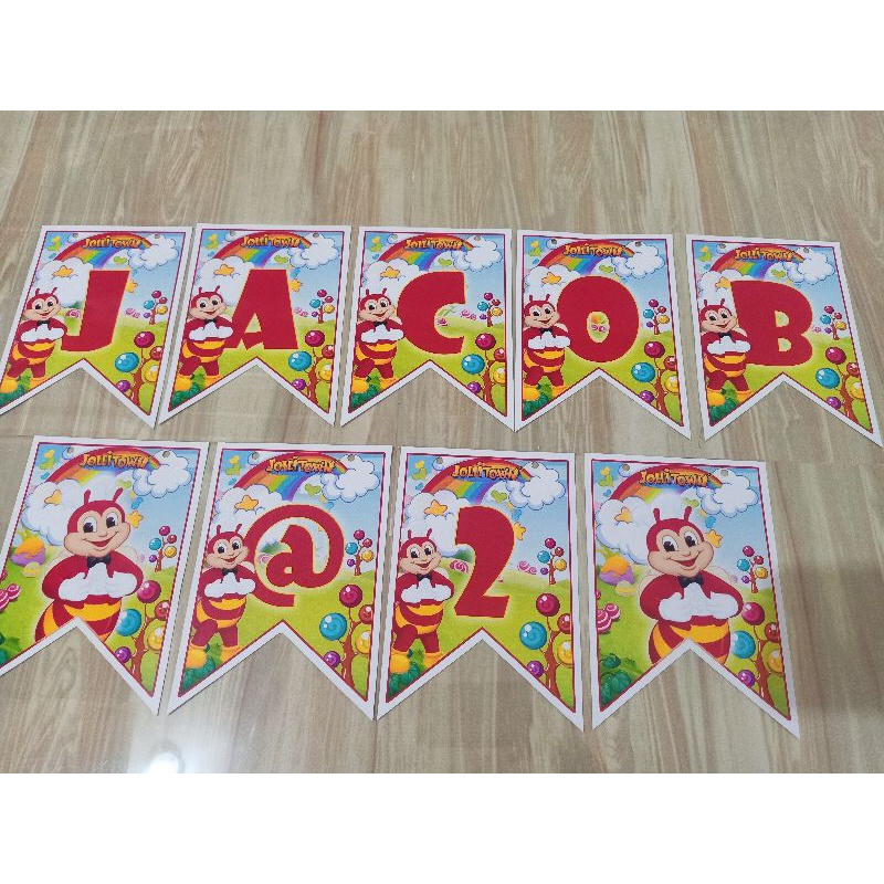 Jollibee Name Party Banner (Per Letter) | Shopee Philippines