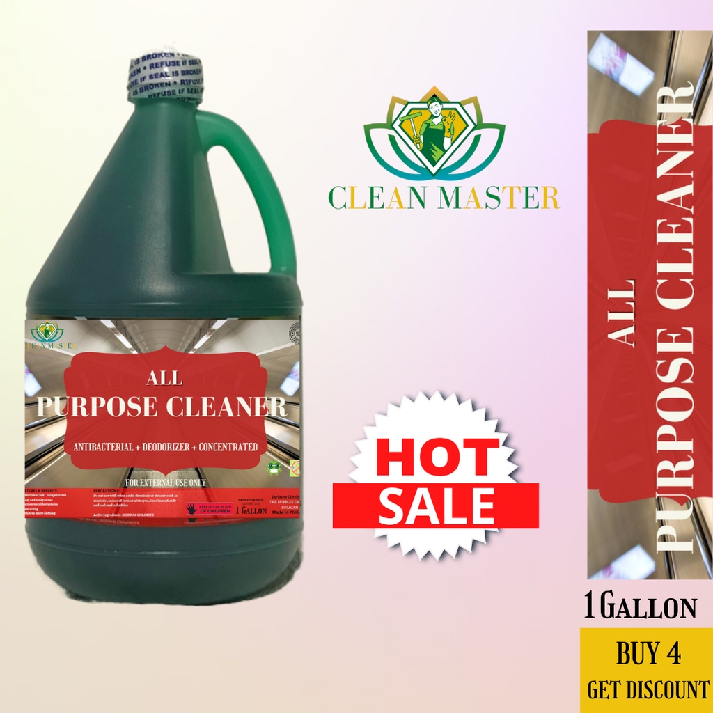 CLEANMASTER ALL PURPOSE CLEANER 1GALLON | Shopee Philippines