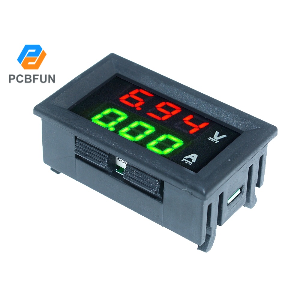 Pcbfun New Dc 100V 10A Dual Led Digital Voltmeter Ammeter Voltage Amp ...