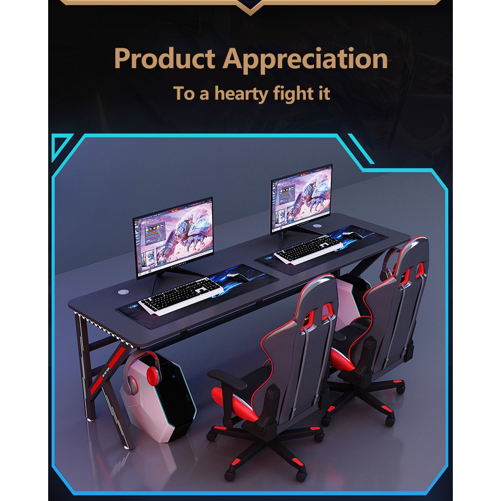 XCGAME Double Gaming Table Computer Table Desk Couple Double Gaming ...