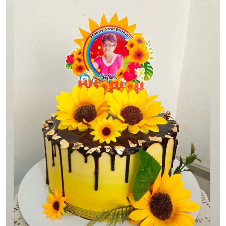 Sunflower / Mother / Flower / Yellow theme cake topper | Shopee Philippines