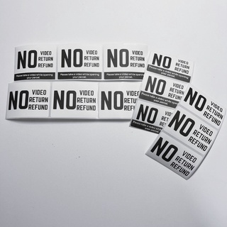 NO VIDEO NO RETURN NO REFUND Customized Thermal Packaging Sticker Label ...