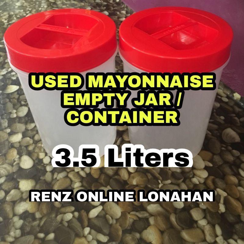 Clean Used Container / Empty Mayonnaise Container / Heavy Duty Jar 3.5 ...
