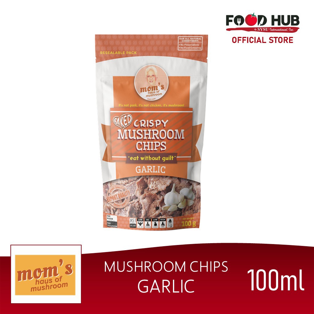 Mom's Haus of Mushroom Crispy Mushroom Chips Garlic Flavor 100g ...