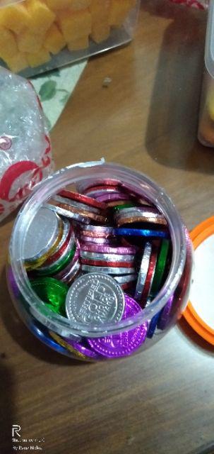 COCO Chocolate Colorful Coin Jar 100Pcs | Shopee Philippines