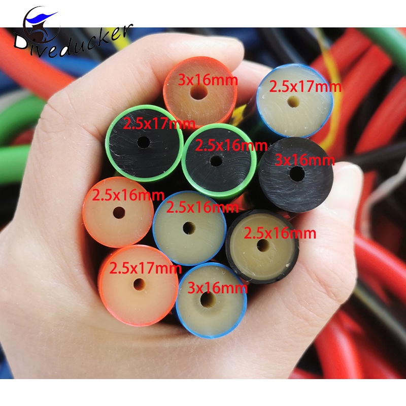 1 Meter Speargun Rubber tube 2.5mm*16mm/3mm*16mm/2.5mm*17mm/2mm*16mm Scuba Spearfishing band ...