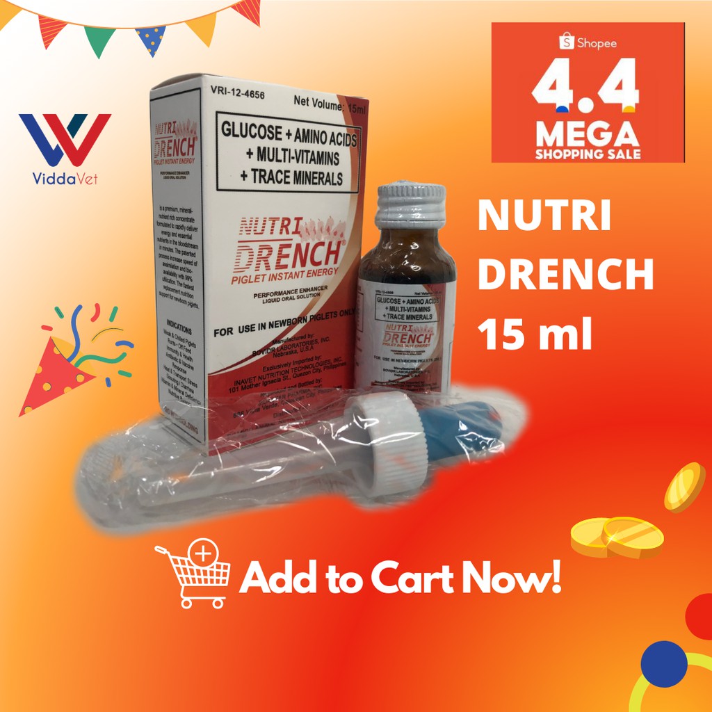 Viddavet -Swine Nutri drench for new born piglets immune system- 15 ml ... Viddavet -Swine Nutri drench for new born piglets immune system- 15 ml ...