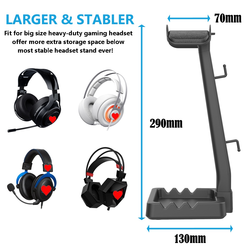 Heavy-Duty 5in1 Headphone Stand Universal Headset stand headphone ...