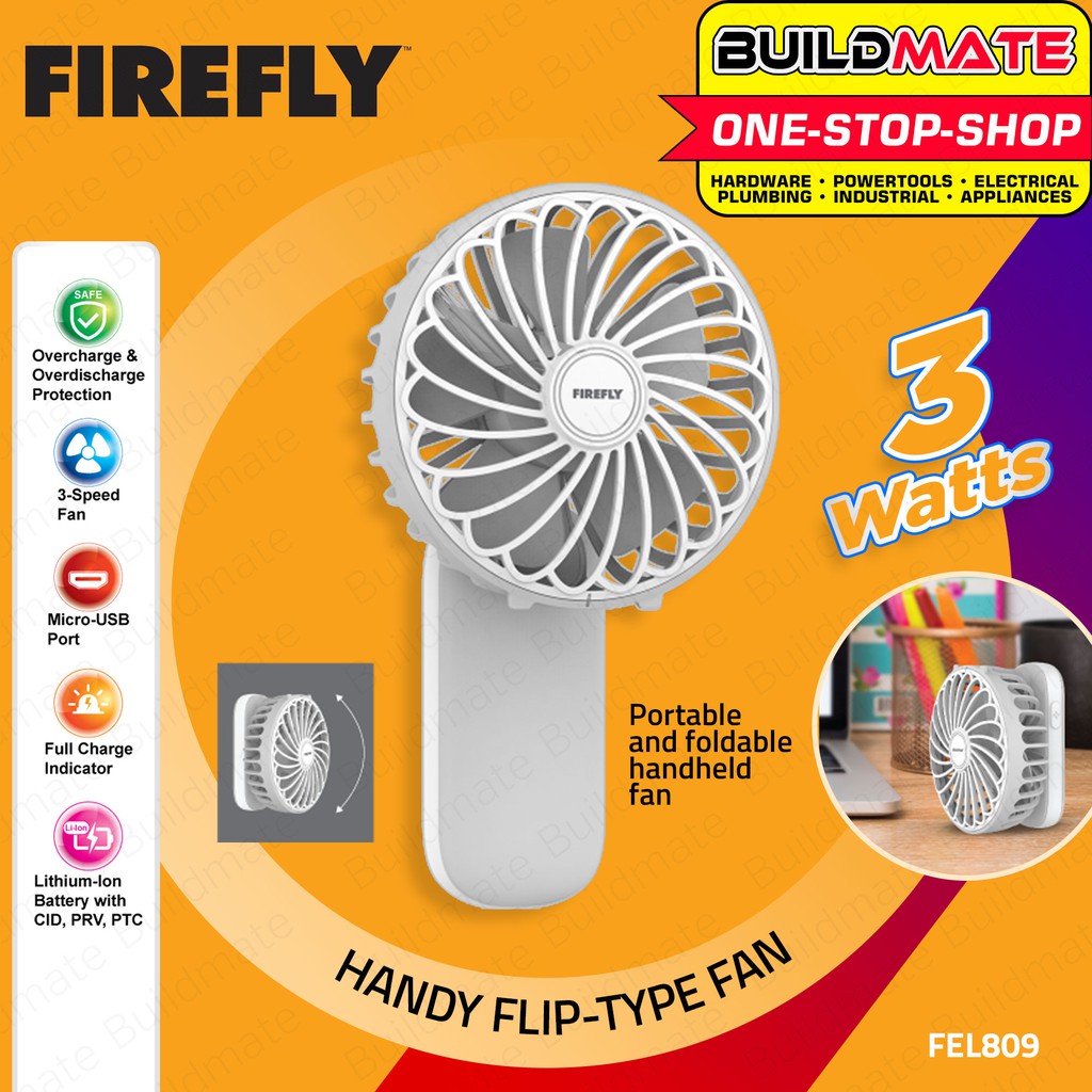 FIREFLY Handy Fan Flip Type 180° 3.07W FEL809 •BUILDMATE• | Shopee ...