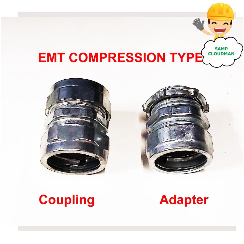 EMT Compression Type Makapal Conduit Fittings Coupling Adapters 1/2 3/4 ...