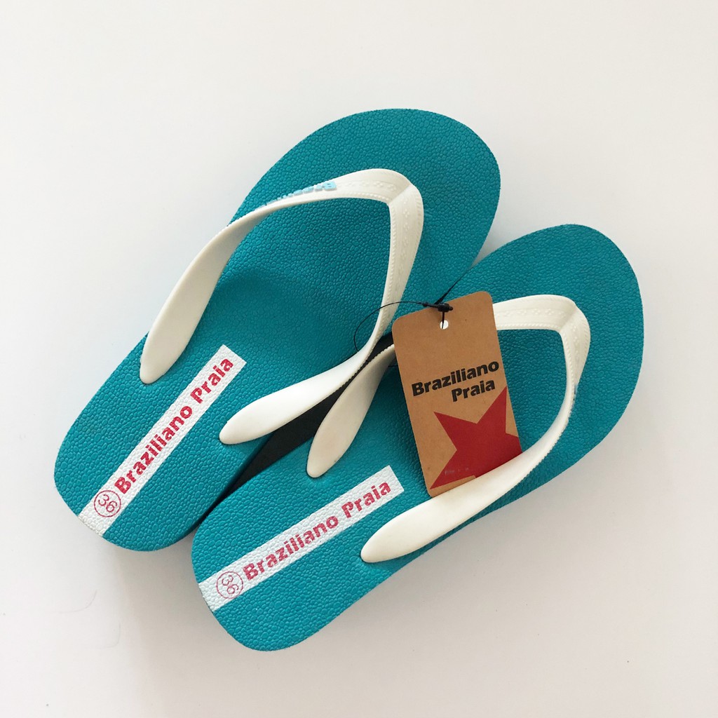 Buy 1 Take 1! Braziliano High Platform Slippers ( Turquoise with White ...