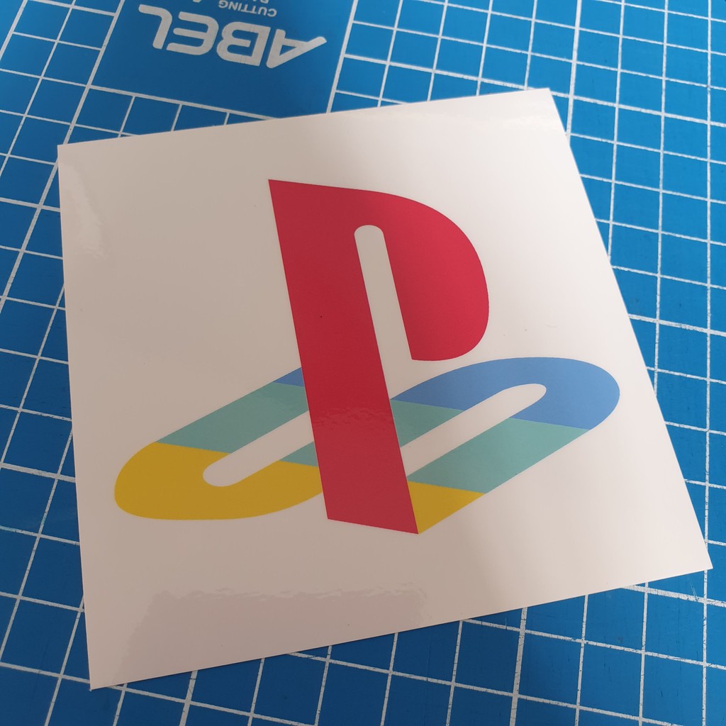 Playstation Logo Laminated Vinyl Stickers (WITH WHITE BACKGROUND ...