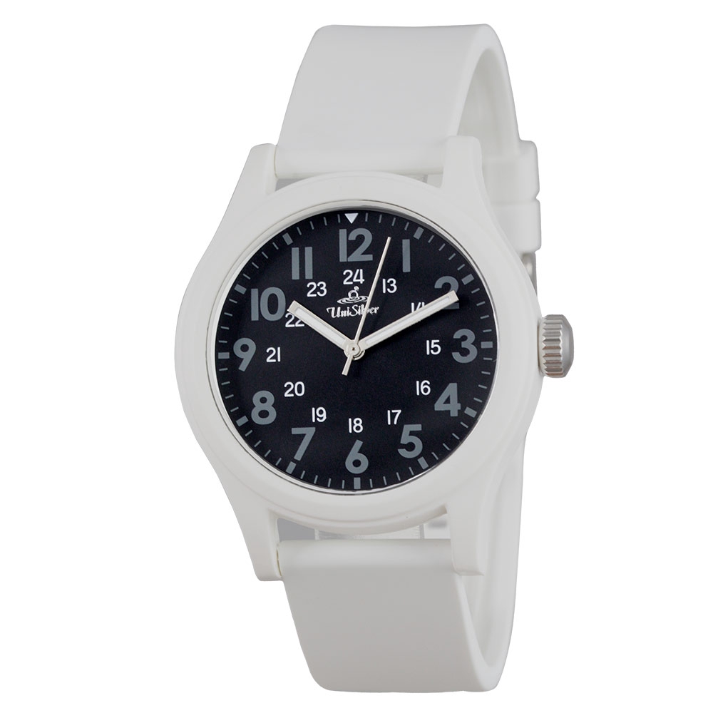 UniSilver TIME Men's White Analog Rubber Watch KW3749-1003 | Shopee ...