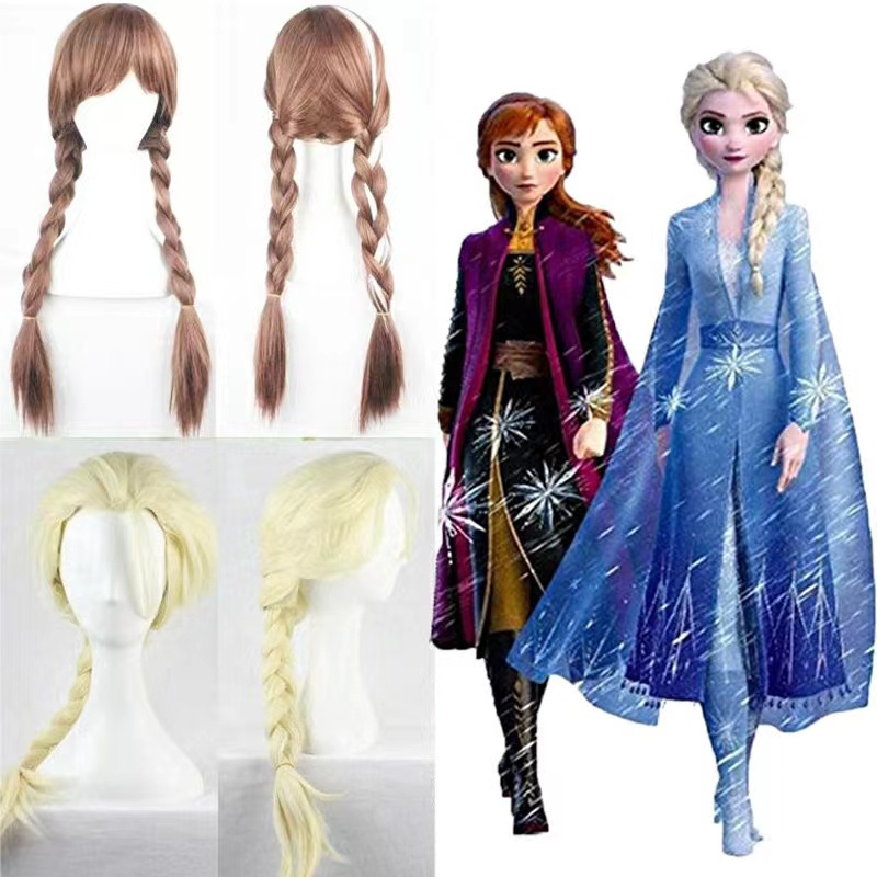 ENSH WIG Frozen Princess Elsa Elsa And Anna Whole Wig | Shopee Philippines