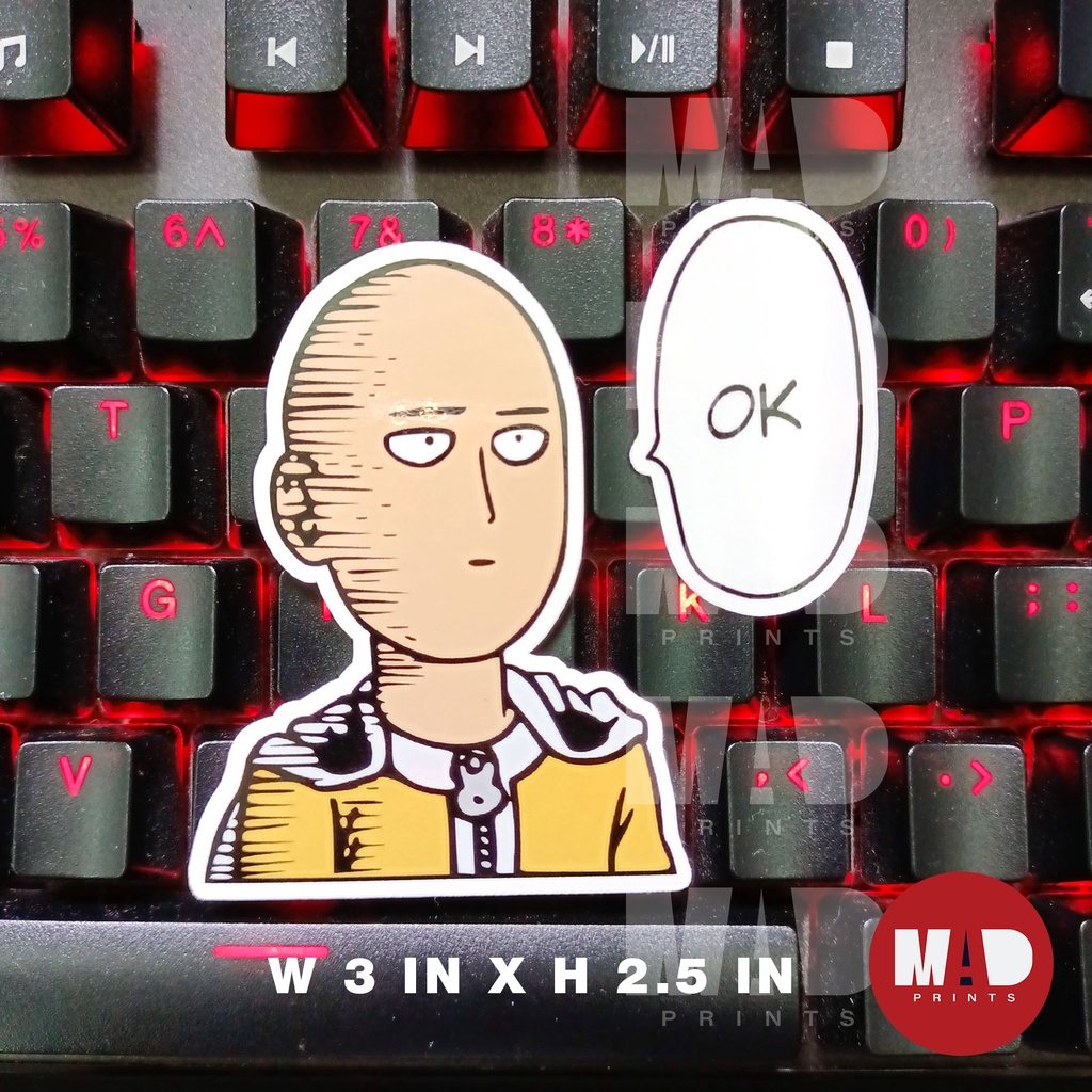 One Punch Man Waterproof Laminated Sticker | Shopee Philippines