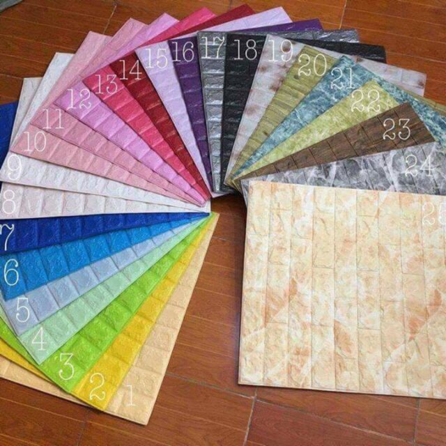 3D Foam Bricks Wall Paper Adhesive Wall Decor Waterproof Sticker for ...