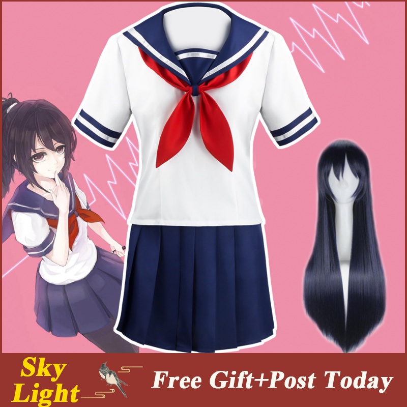 Anime Yandere Simulator Ayano Aishi Cosplay Costumes Girls School JK ...