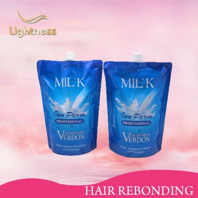 REBONDING rebond Hair straight straightening CREAM LIGHTNESS MILK ...