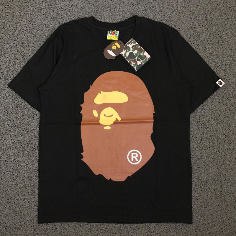 T-shirt A Bathing Ape Bape Logo Apes Big Printed Front Back Middle Tees ...