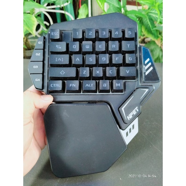 One Hand Gaming Keyboard Keypad NPET Gaming Keypad NPET T10 | Shopee ...