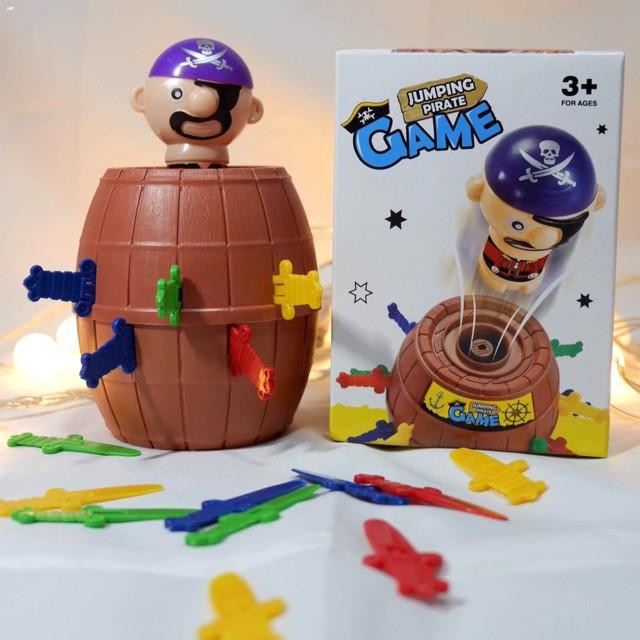 Dolls Pop Up Jumping Pirate Barrel Sword Toys Fun Group Game for Kids ...