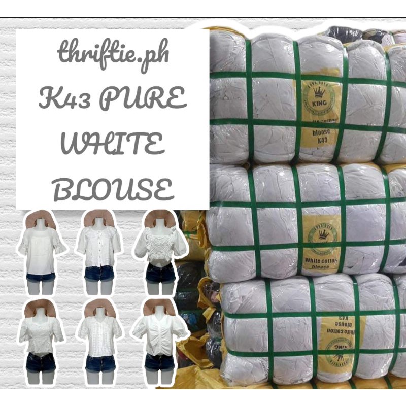 K43 PURE WHITE BLOUSE BALE / UKAY BULTO | Shopee Philippines