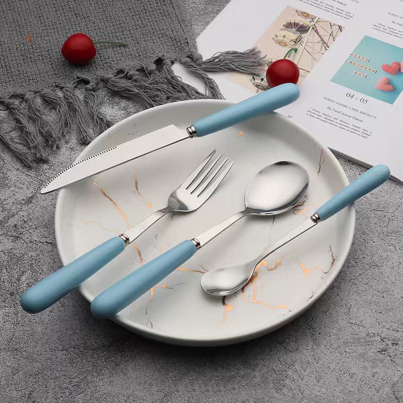 Ceramic Tableware Cutlery Set Spoon Fork Coffeespoon Knife | Shopee ...