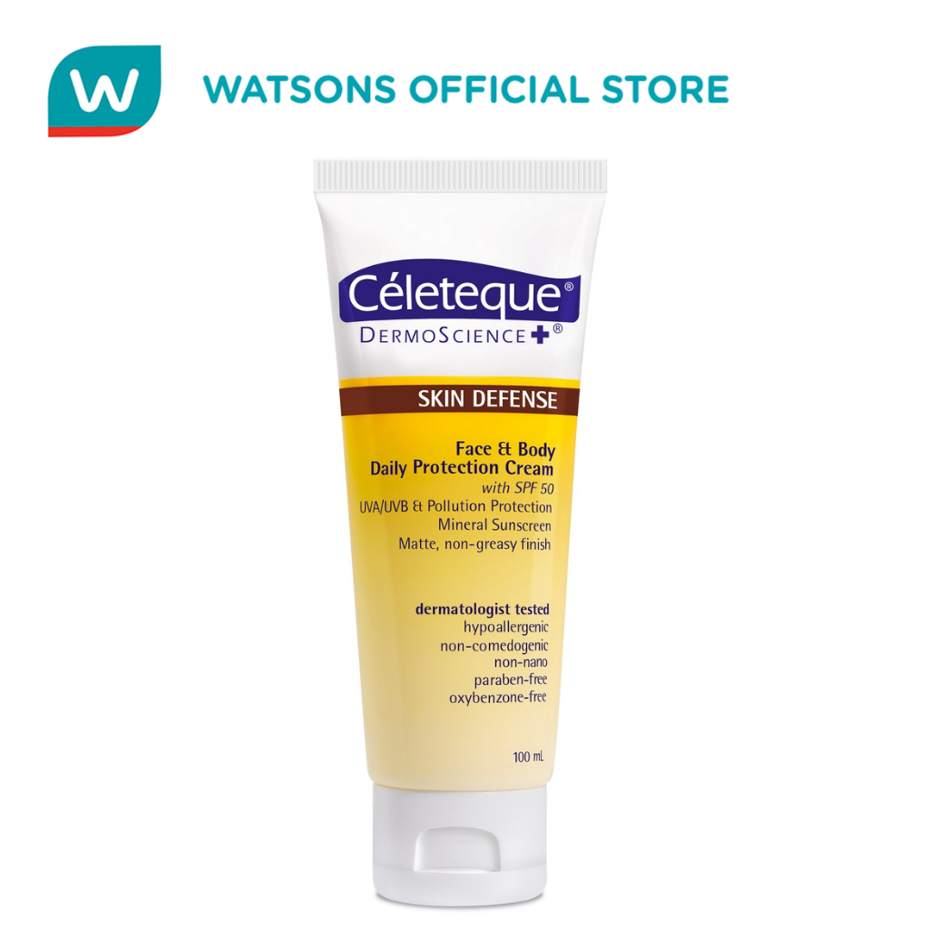 CELETEQUE Skin Defense Face & Body Daily Potection Cream SPF 50 100ml ...