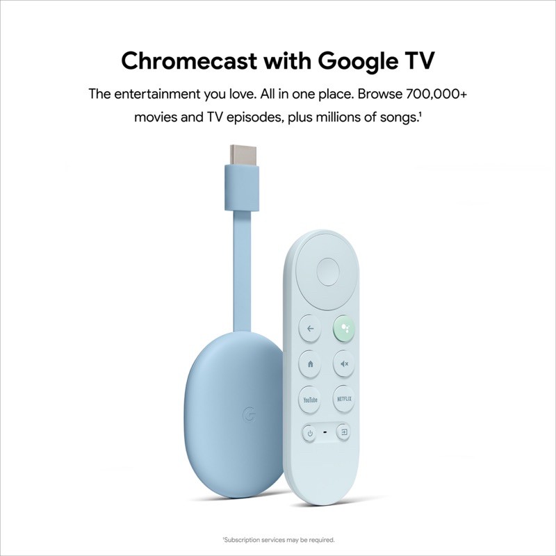 Chromecast with Google TV 4K Sky Blue Fully Loaded with US IPTV ...