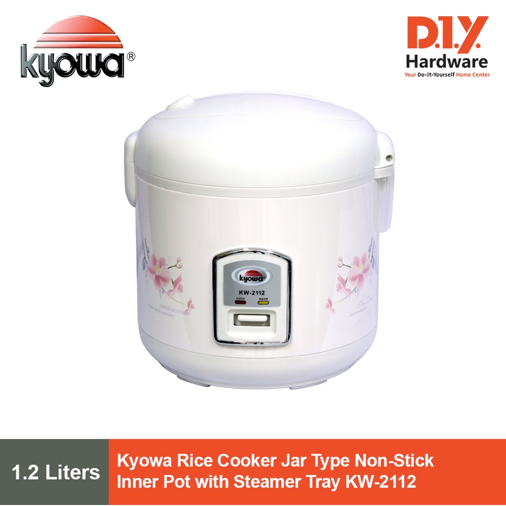 Kyowa Rice Cooker Jar Type Non-Stick Inner Pot with Steamer Tray KW ...