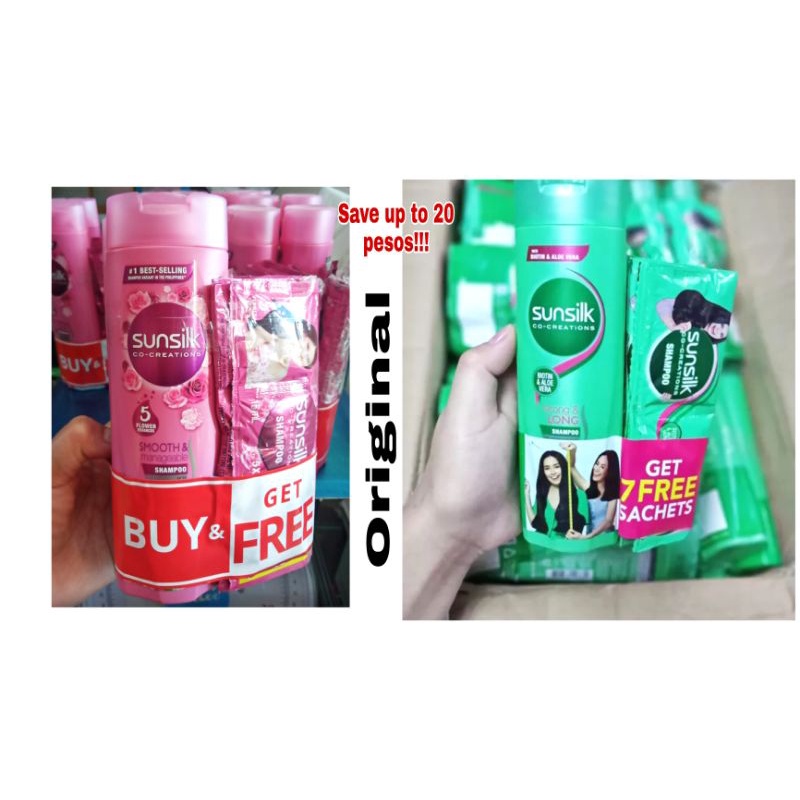 1 Set Original Sunsilk Sold Per Set (Pink & Green) | Shopee Philippines