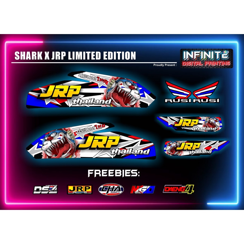 TMX / RUSI / PINOY / SKYGO / MOTOPOSH / DECALS STICKER ( JRP X SHARK ...