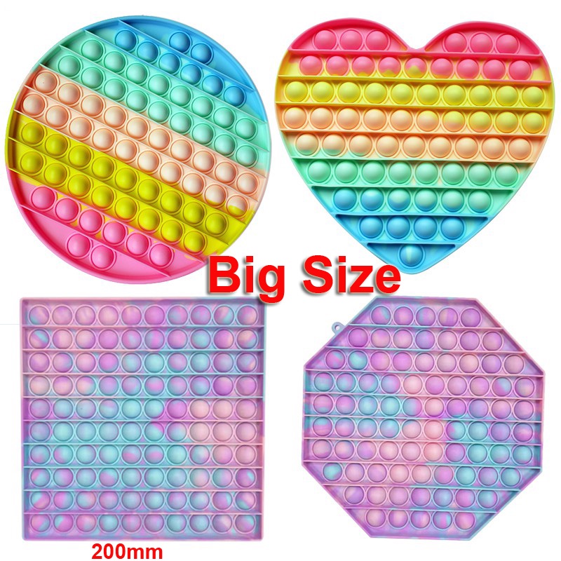 Big Size Pop It 20CM Colorful Push Pops Bubble Toy Anti-stress Pop It ...