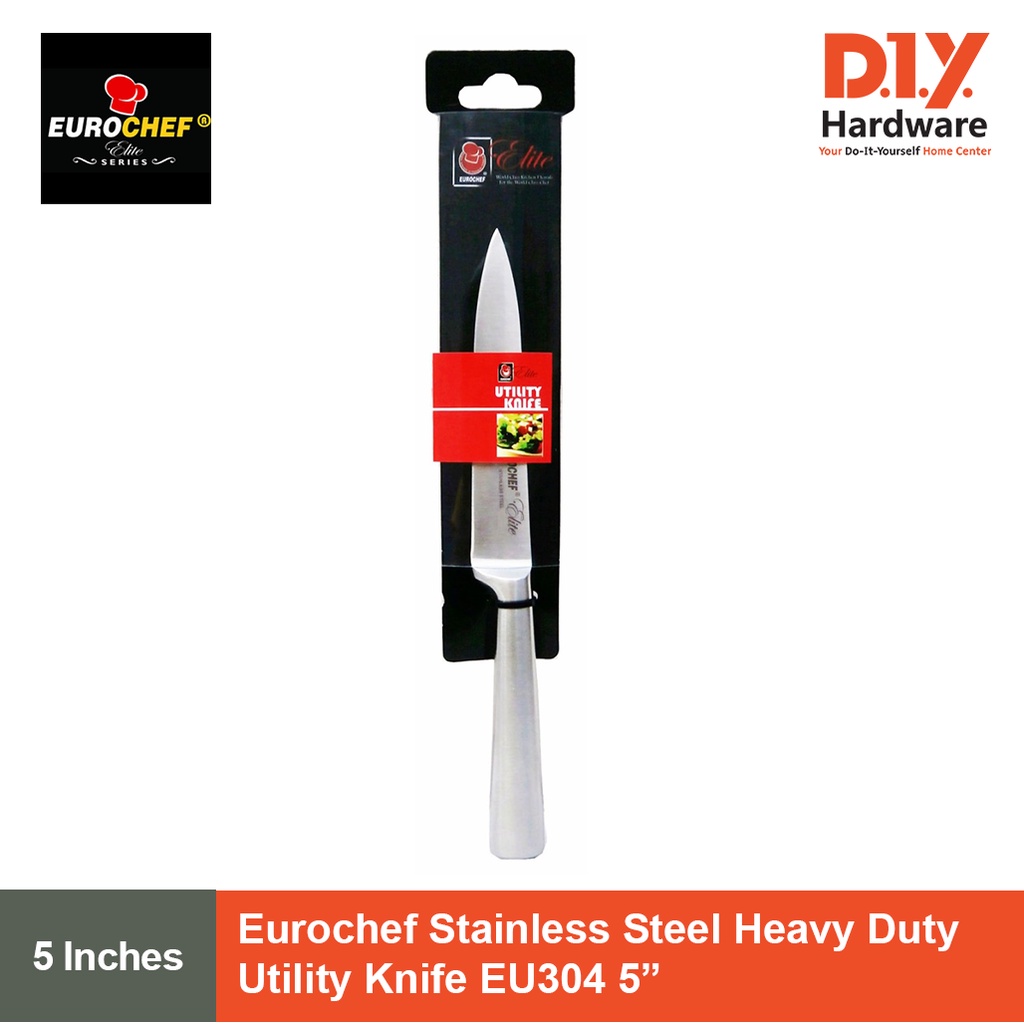Eurochef Stainless Steel Heavy Duty Utility Kitchen Knife EU304 5 ...