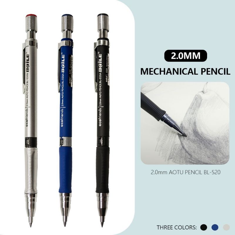 BAILE 2.0mm Mechanical Pencil Drawing Writing 2b Propelling Pencils For ...