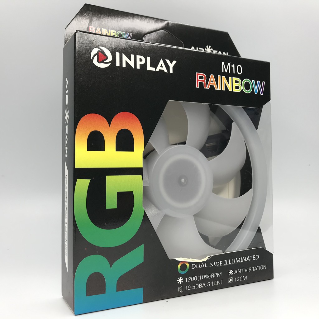 INPLAY M10 RINBOW 120MM RGB COOLING FAN PC CASE FAN | Shopee Philippines
