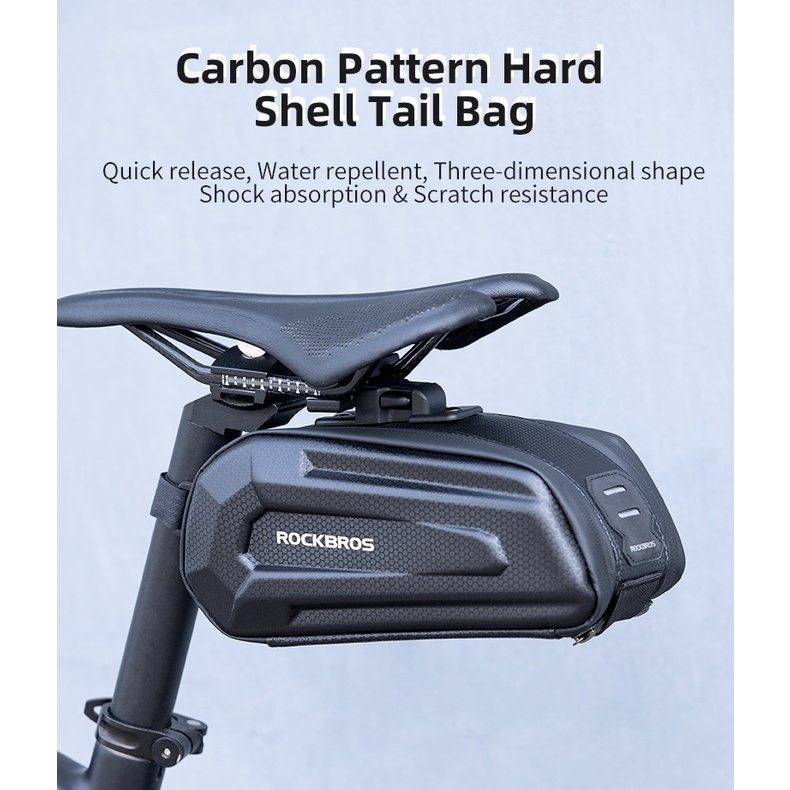 ROCKBROS B69 Waterproof Large Capacity Bicycle Saddle Bag Double Zipper ...