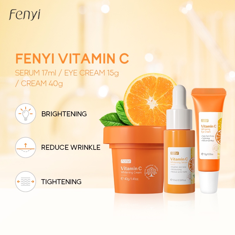 Fenyi Vitamin C Brightening Serum Cream Set Glowing Essence Fade ...