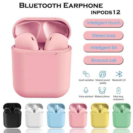 Inpods 12 Macaron Headset Bluetooth Wireless Inpods i12 GRADE A (Doff ...