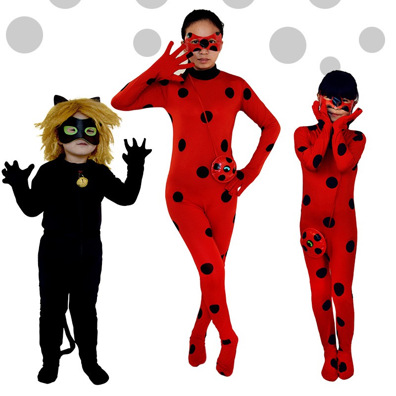Anime role-playing costumesHalloween cos fashion seven-star ladybug ...