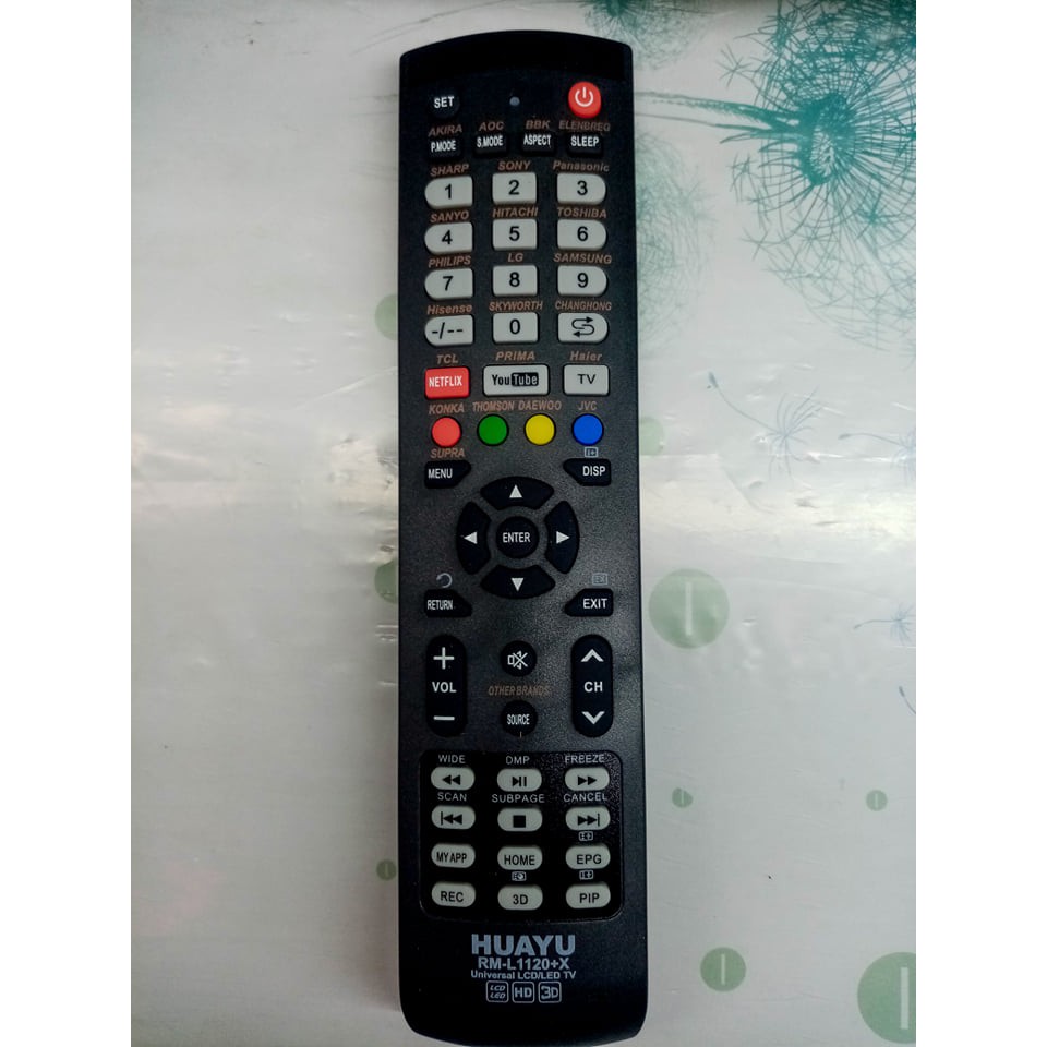UNIVERSAL LED/LCD REMOTE CONTROL (HUAYU RM-L1120+X) | Shopee Philippines