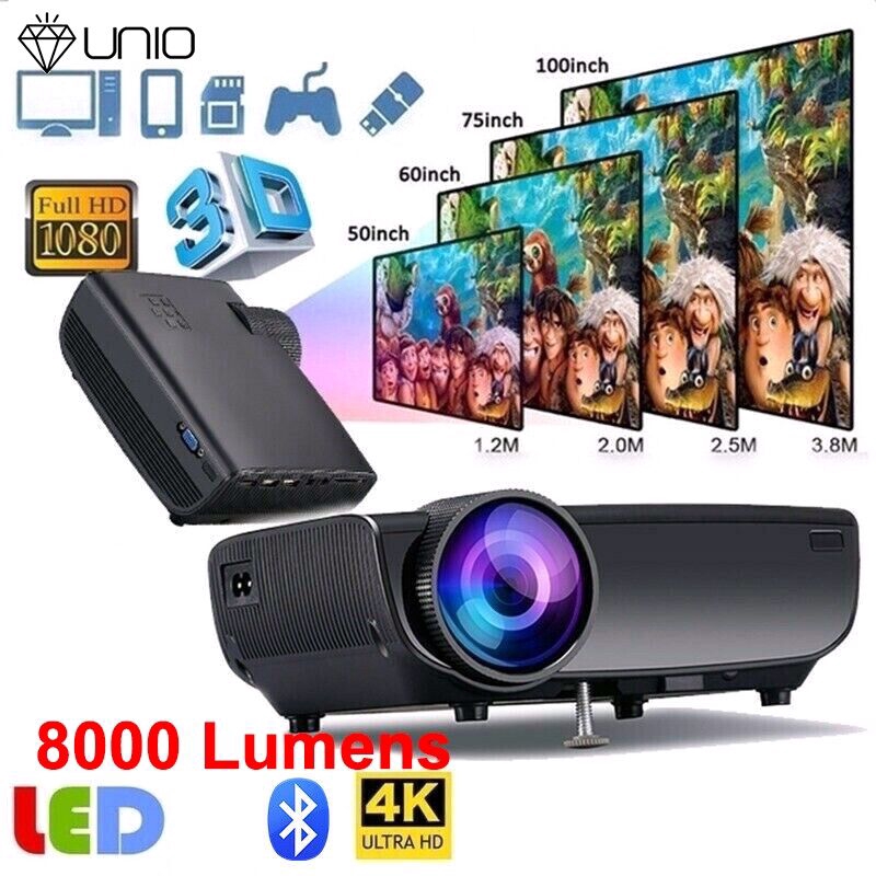 1080P 3D 4K HD 45W LED Projector Home Theater Cinema MYes | Shopee ...