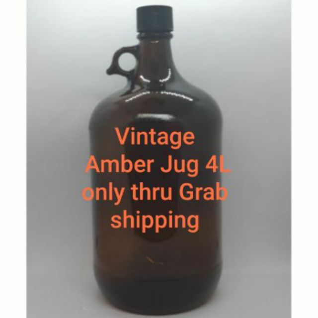 Amber Glass Bottle Jug 4l Or 3l Shopee Philippines