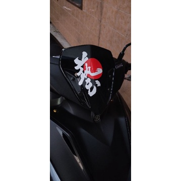 aerox v1 / v2 Japanese character reflective sticker visor | Shopee ...