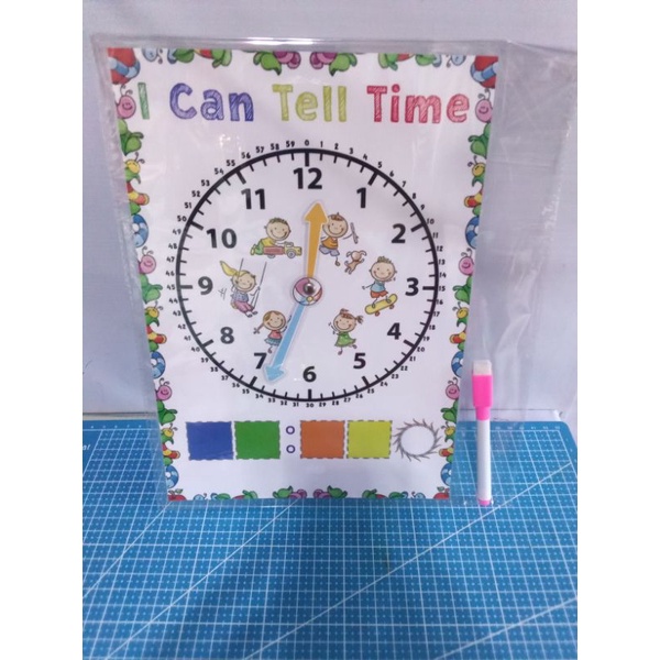 Laminated Wall Clock in A4 size with free non-permanent marker | Shopee ...