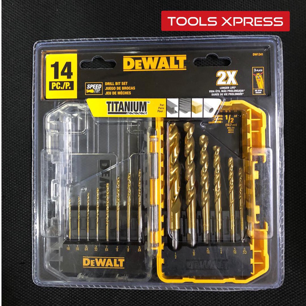 DeWALT DW1354 TITANIUM Drill Bit Set 14 pcs | Shopee Philippines