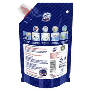 Domex Ultra Thick Bleach Toilet Cleaner Classic 140ML Pouch | Shopee ...
